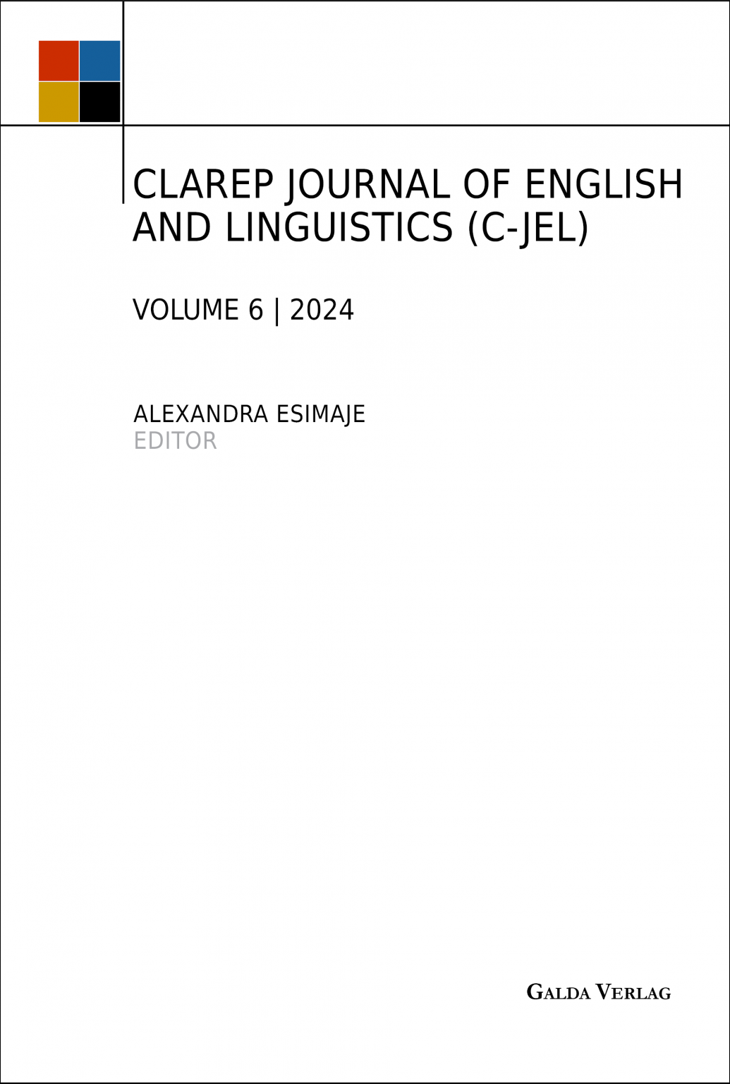 CLAREP Journal of English and Linguistics (C-JEL), Vol 7 PDF - Galda-Verlag