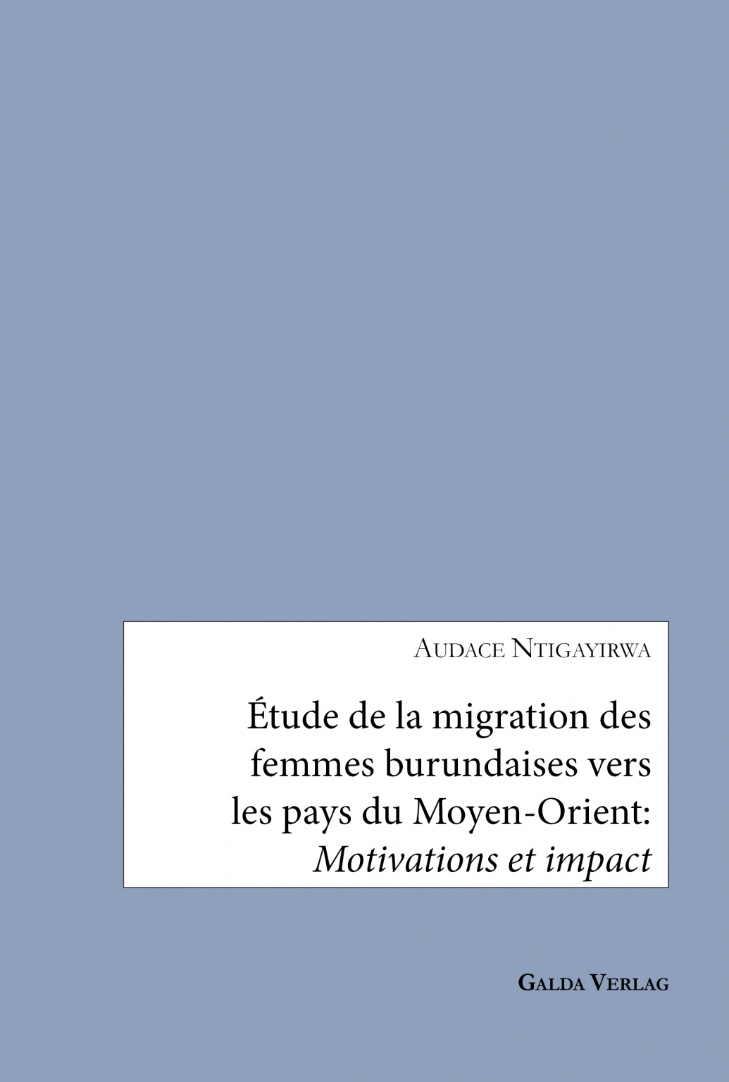 Étude de la migration des femmes burundaises vers les pays du Moyen ...